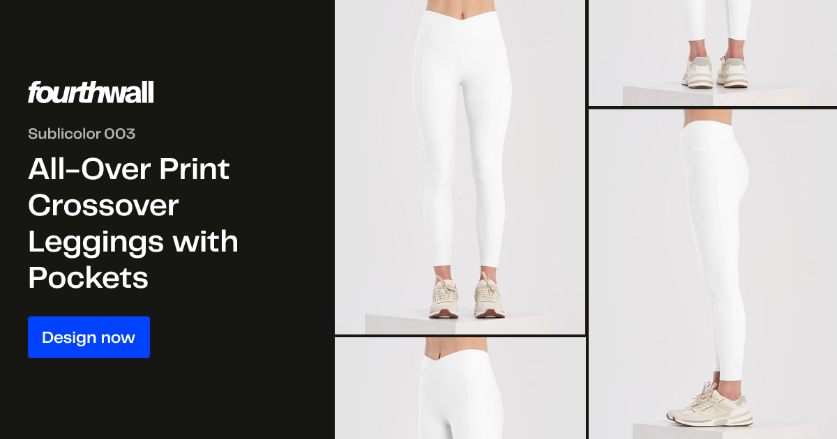 All-Over Print Crossover Leggings with Pockets | Fourthwall